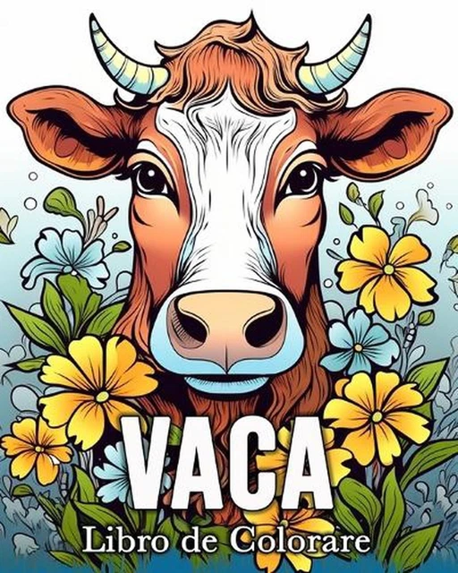 VACA LIBRO DE Colorear: 50 Im?genes Bonitas para Aliviar el Estr?s y ...