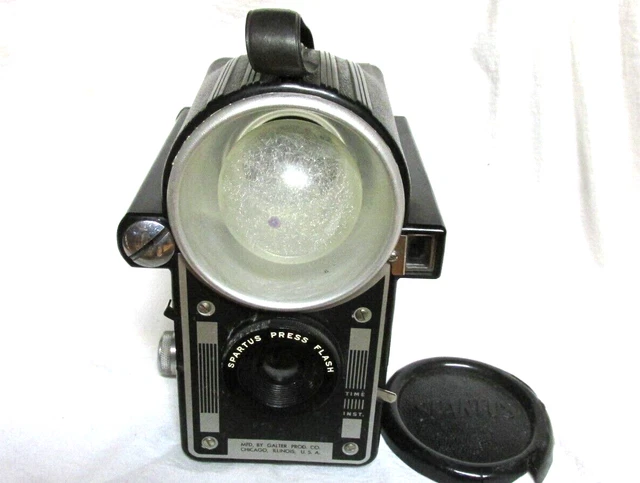 VINTAGE EARLY 1950S SPARTUS PRESS FLASH CAMERA w ERA BULB £43.85 ...
