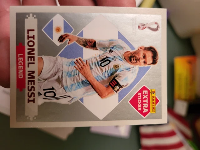 LIONEL MESSI LEGEND SILVER Extra Sticker Qatar 2022 Panini EUR 281,26 ...