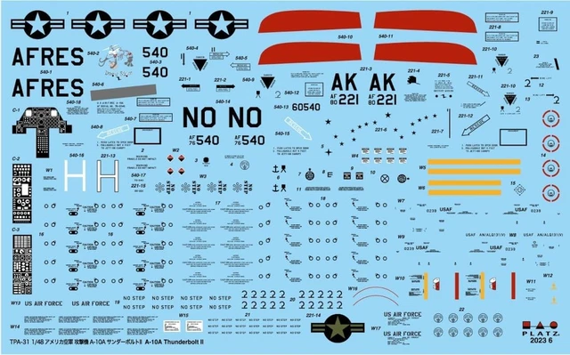 PLATZ / ITALERI 1/48 Amerikanische Air Force Armee Angriff Flugzeug A ...