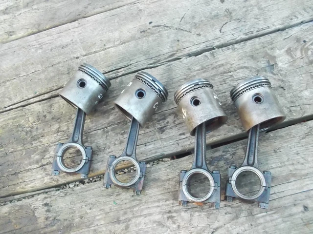 FARMALL CUB IH Tractor engine motor 4) pistons piston rods rod caps ...