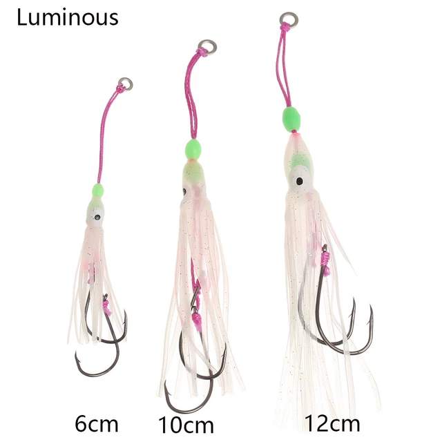 FISHING TACKLE SQUID Skirt Lure Saltwater Octopus Bait hook Soft Silicone EUR 7,21 - PicClick FR