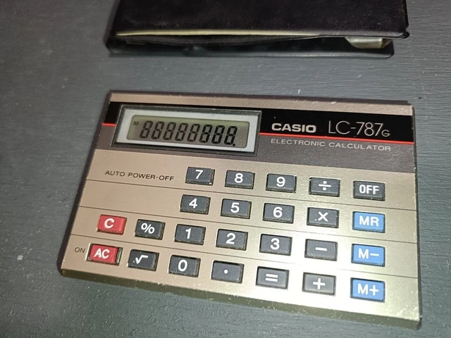 CASIO LC-787G VINTAGE Retro Calculator Battery Powered Classic Design ...