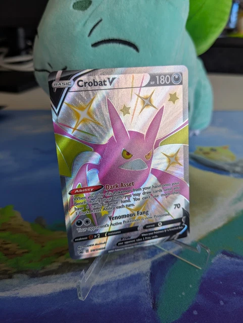 POKÉMON KARTE IKSBAT V Shiny Full Art Black Star Promo SWSH098 Crobat V ...