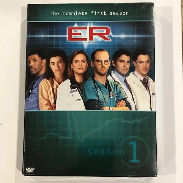 ER THE COMPLETE First Season DVD Widescreen Box Set Warner Bros Medical ...