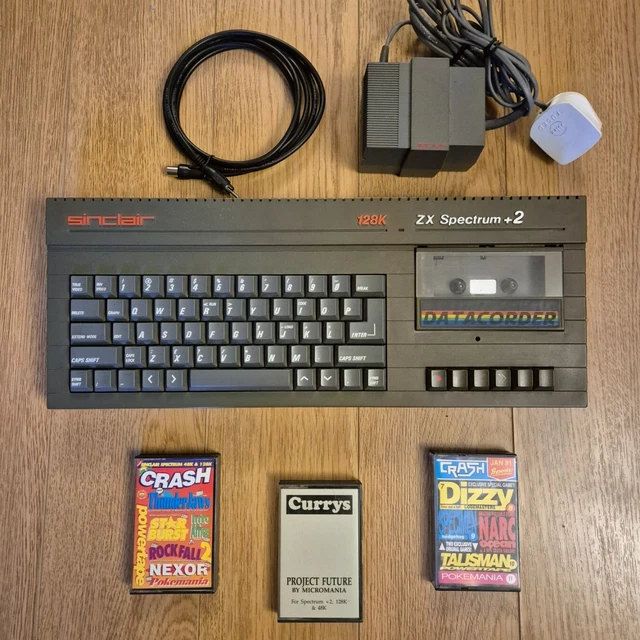 SINCLAIR ZX SPECTRUM 128k Plus +2 Refurbished Computer Bundle Vintage ...