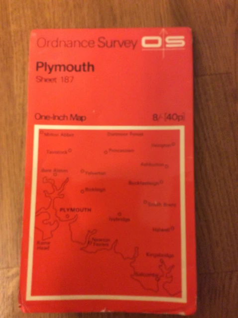 ORDNANCE SURVEY MAP One Inch Map - Sheet 187 - Plymouth £3.32 - PicClick UK