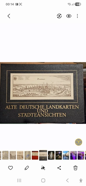 ALTE DEUTSCHE LANDKARTEN und Städteansichten--Mappe mit vielen Bögen ...