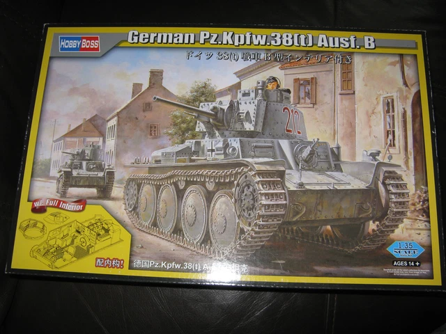 HOBBYBOSS GERMAN PZ.KPFW.38(T) Ausf.B No:80141 1/35 Scale FULL INTERIOR ...