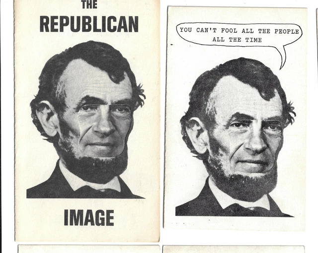 2-1972 RICHARD NIXON as Abe Lincoln Folding Re-election Pres Campaign ...
