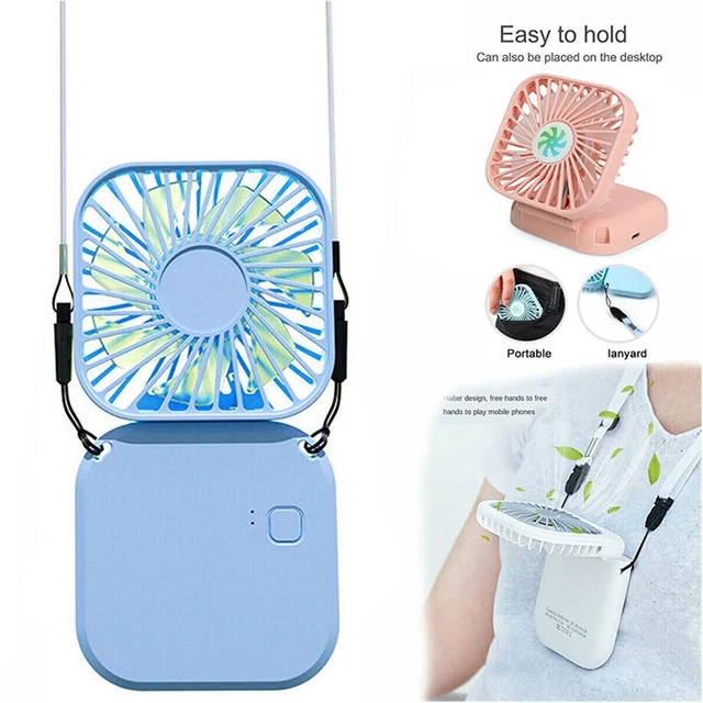 OFFICE AIR COOLER Desk Cooler Handheld Fan Neck Hanging Fan USB ...