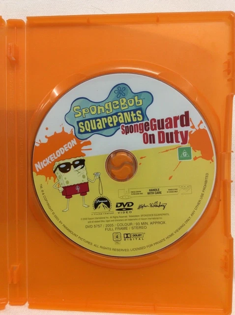 SPONGEBOB SQUAREPANTS: SPONGEGUARD on Duty - Region 4 DVD - Good Cond ...