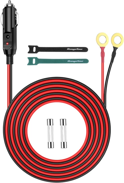 &HEAVY DUTY 12V-24V Cigarette Lighter Plug, 15A Fused, 1M Cord for Car ...