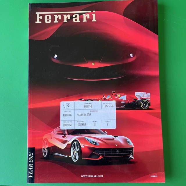 2012 FERRARI YEARBOOK Magazine 19 Brochure F1 F2012 Laferrari 308 Rally ...
