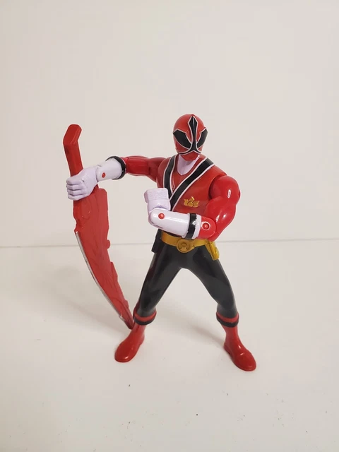 POWER RANGERS 2012 Red Samurai Ranger Fire 6" Bandai Sword Action ...