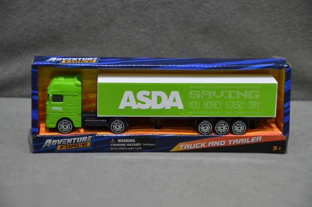 ADVENTURE FORCE ASDA Truck HGV Lorry With Trailer Scale 1:87 Diecast ...
