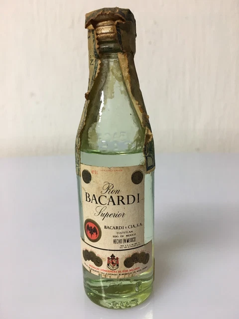 MIGNON MINIATURE BACARDI Ron Superior Carta Blanca Tultitlan Mexico 4 ...