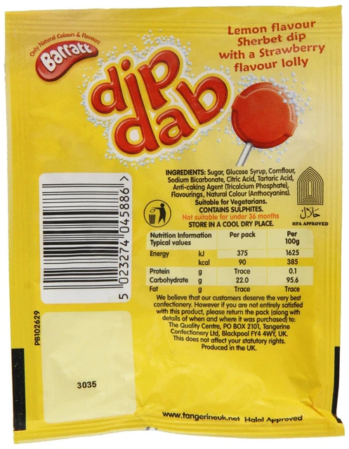 BARRATT DIP DAB Strauberry Lolly (23g) £6.34 - PicClick UK