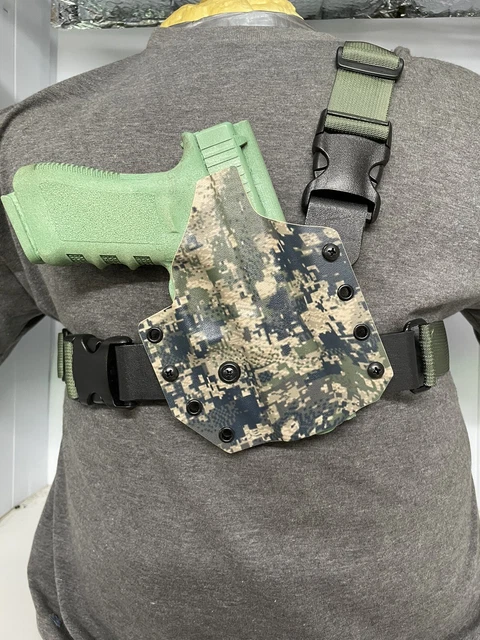CUSTOM MADE SITKA Kydex Chest Holster For Glock 17,19,26,27,22,23 34 £ ...