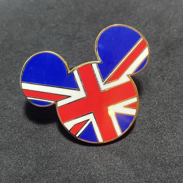 DISNEY TRADING PIN Mickey Mouse Union Jack Flag Badge 2008 £6.99 ...