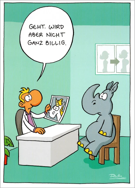 CARTOON-POSTKARTE RALPH RUTHE "Geht. Wir aber nicht ganz billig." EUR 1,34 - PicClick DE