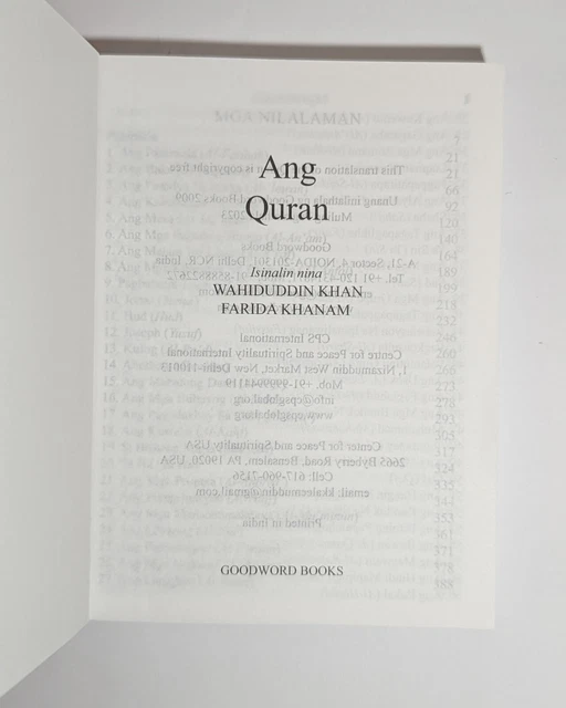 QURAN (FILIPINO TRANSLATION-TAGALOG) - Ang Quran EUR 2,44 - PicClick FR
