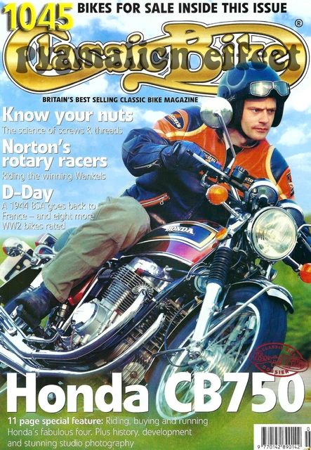 CLASSIC BIKE MAGAZINE Honda CB750 Four WWII BSA M20 Rotary RCW588 ...