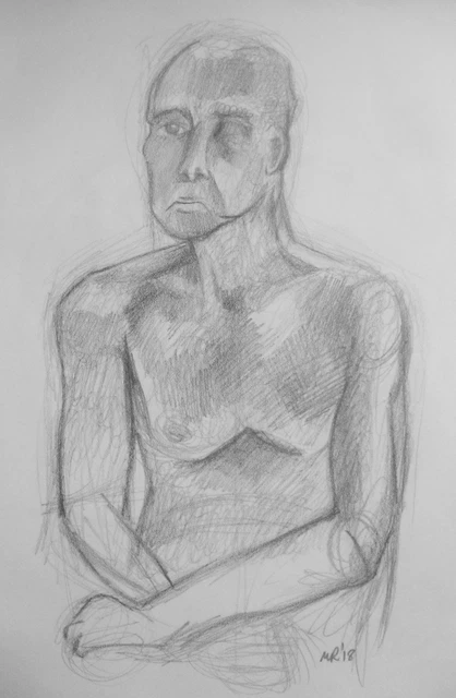 ORIGINAL PENCIL DRAWING 'Tentative' by Michelle Ranson £5.00 - PicClick UK