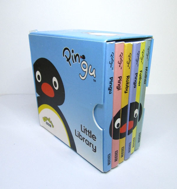 PINGU LITTLE LIBRARY Books Book Set Cbeebies Bbc Penguin Hardback Board ...