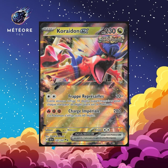 CARTE POKÉMON KORAIDON Ex 120/162 Forces Temporelles Français EUR 4,90 ...