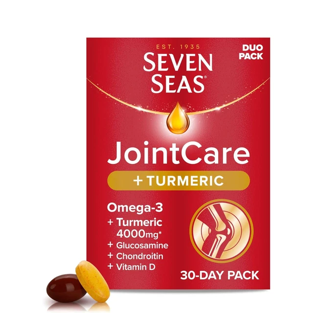 SEVEN SEAS JOINTCARE Turmeric Omega-3 Duo Pack - 30Tablets + 30Capsules ...