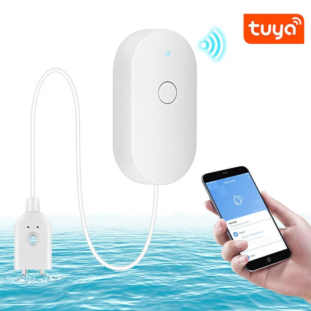 WIFI WATER LEAK Sensor Detector Flood Leakage Overflow Alarm Home ...