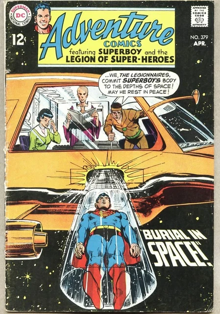 ADVENTURE COMICS #379-1969 très bon état + Neal Adams Legion of Super ...