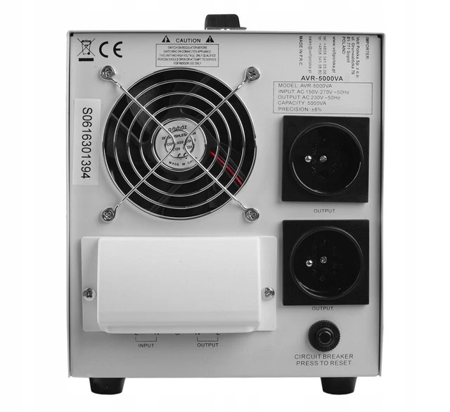 STABILISATEUR DE TENSION courant AVR 5000VA VOLT POLSKA Stabilisateur de tension EUR 284,99 ...