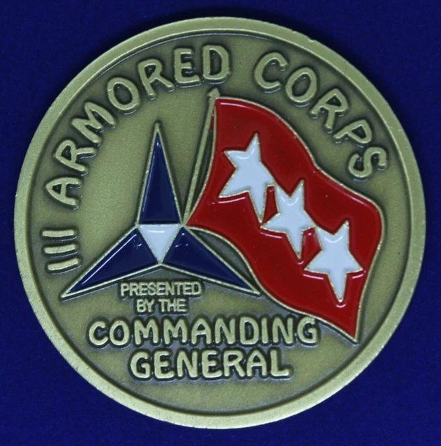 US ARMY III Armored Corps Commanding Generals Challenge Coin M-14 EUR ...