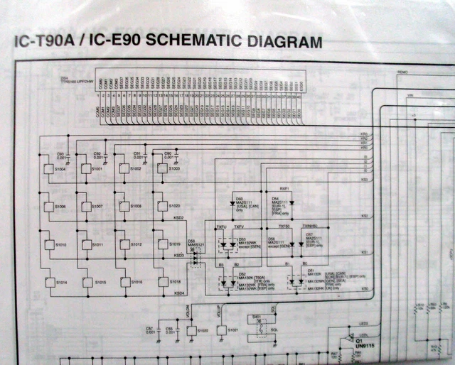 ICOM IC-E90/T90A SCHALTBILD/SCHEMATIC Diagramm EUR 1,99 - PicClick DE