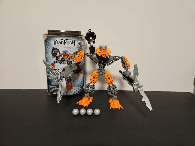 LEGO BIONICLE PHANTOKA Toa Pohatu 8687 COMPLETE With Box and Ghost ball ...