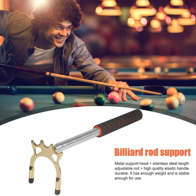 TELESCOPIC BRIDGE POOL Cue Support Rack Retractable Billiards Cue Stick ...