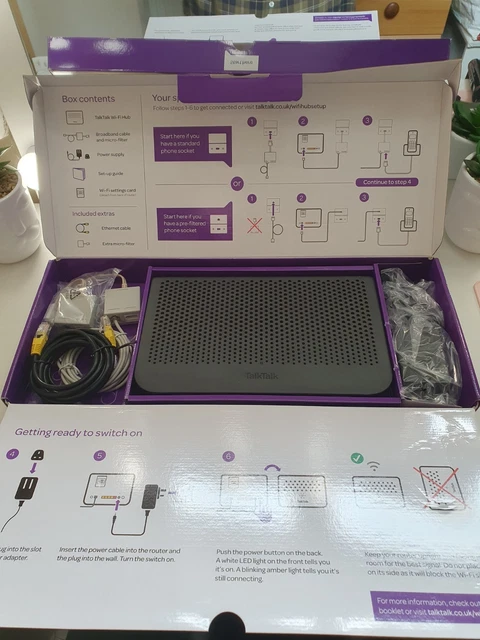 TALKTALK WIFI HUB Wireless Super Router Sagemcom FAST 5364 Complete Box ...