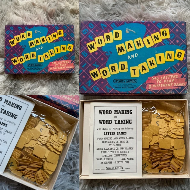 VINTAGE SPEARS BOARD Games Word Making And Word Taking Game(COMPLETE) £ ...