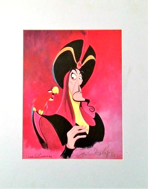 DISNEY'S &JAFAR AND Lago" Signed Lithograph by Eric Robison (1993) Rare ...