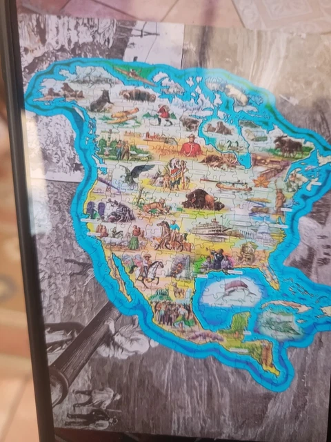 VINTAGE 1970S WADDINGTON’S Jig Map North America Complete Jigsaw Puzzle ...