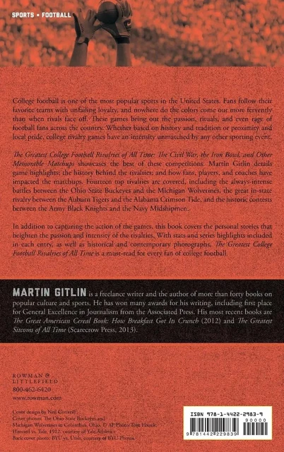 MARTIN GITLIN | Greatest College Football Rivalries of All Time | Buch ...