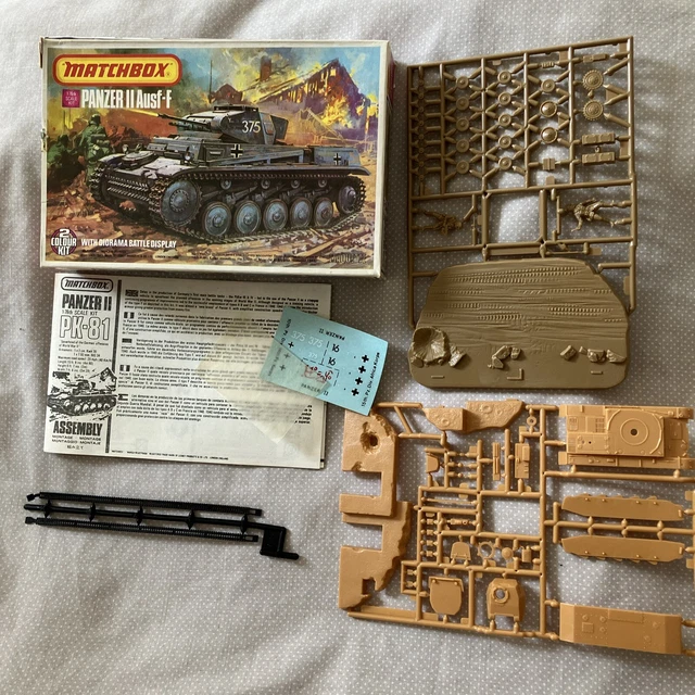 MATCHBOX 1/76 SCALE Panzer II Ausf-F Model Tank Kit £18.00 - PicClick UK