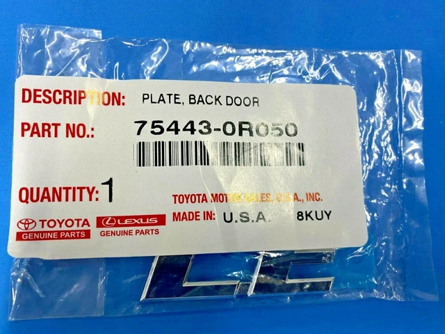 2015-2018 GENUINE TOYOTA Rav-4 Name Back Door Name Plate "Le" 75443 ...