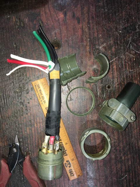 JAE 7 PIN Stecker Buchse Ms3106B24-10S + Kabelklemme Fanuc Cnc Militär ...