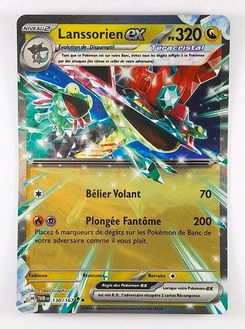 CARTE LANSSORIEN EX 130/167 Pokémon Mascarade Crépusculaire EV06 Neuve ...