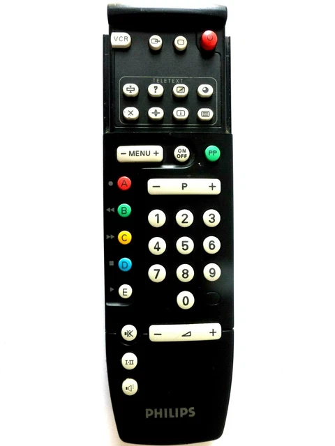 PHILIPS MATCHLINE TV REMOTE CONTROL battery hatch and opening flap ...