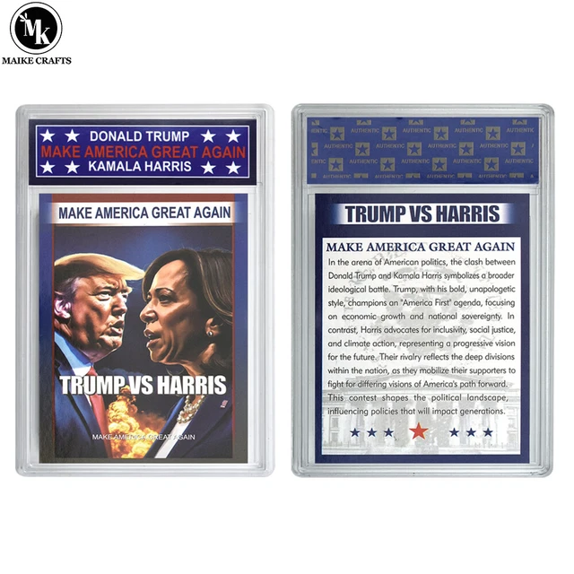 2024 US PRESIDENT Donald Trump Vs Kamala Harris Rating Card Collectible ...