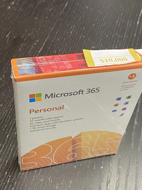 MICROSOFT 365 PERSONAL 1 Year Subscription Word,Excel,OneDrive iMac ...